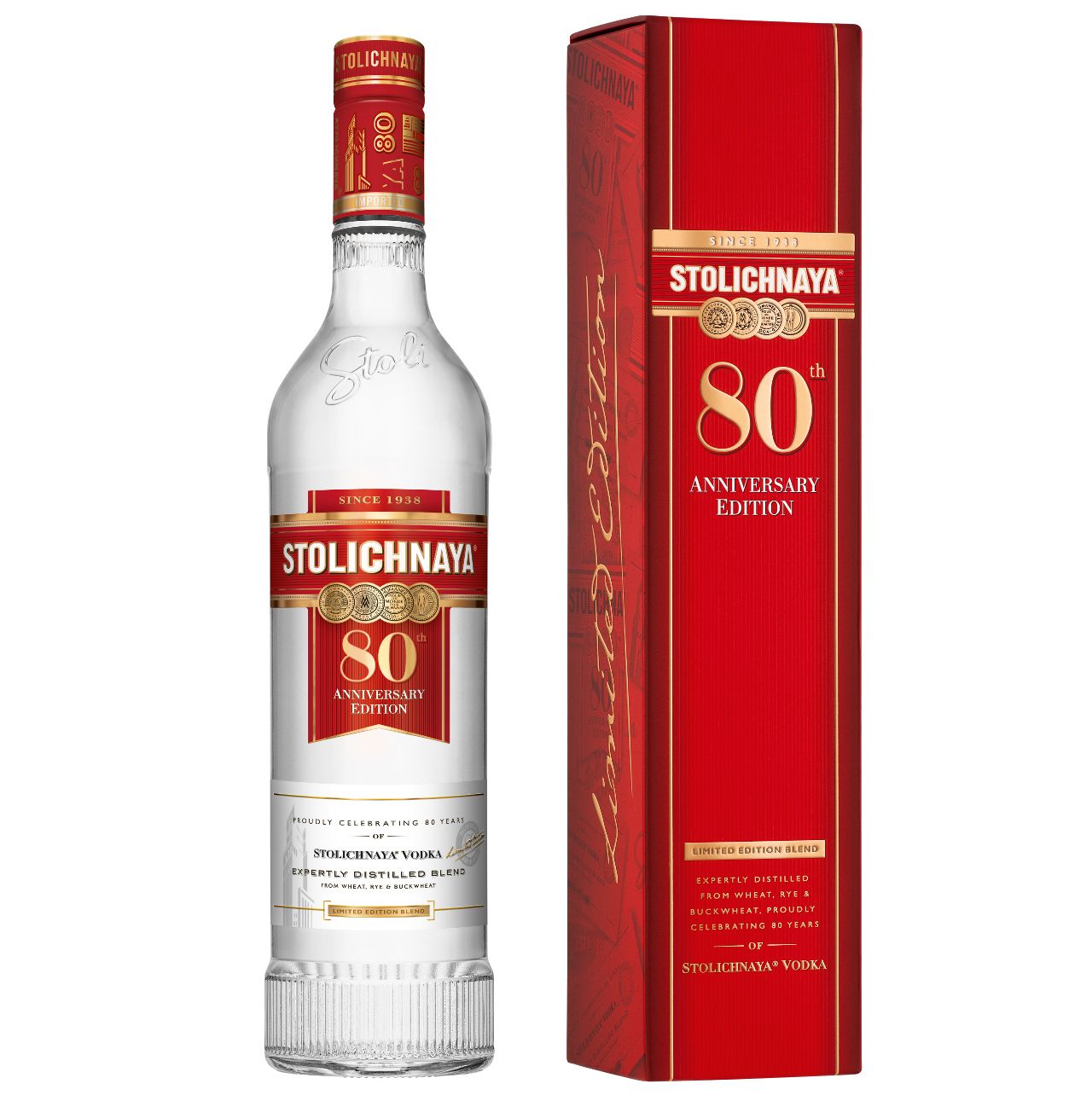 Vodka Stolichnaya celebra 80 anos com edição limitada