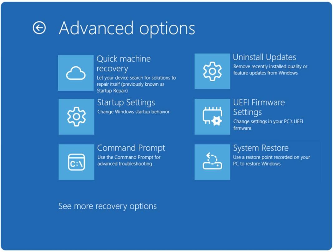 A Microsoft anunciou o Quick Machine Recovery para o Windows 11 que ...